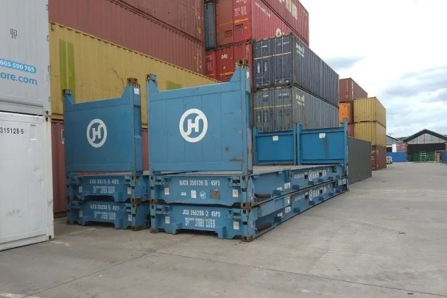 Contenedor maritimo 40'HC Flat Rack - usado - Eco Containers